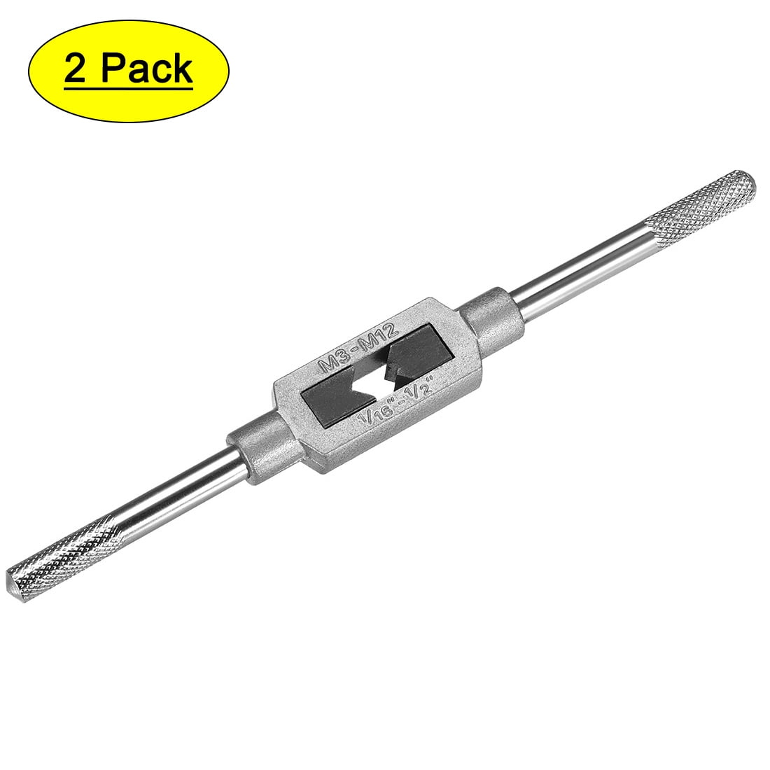 Uxcell Metric M3-M12 1/8" - 1/2" (UNC/UNF) Adjustable Tap Wrench Handle ...