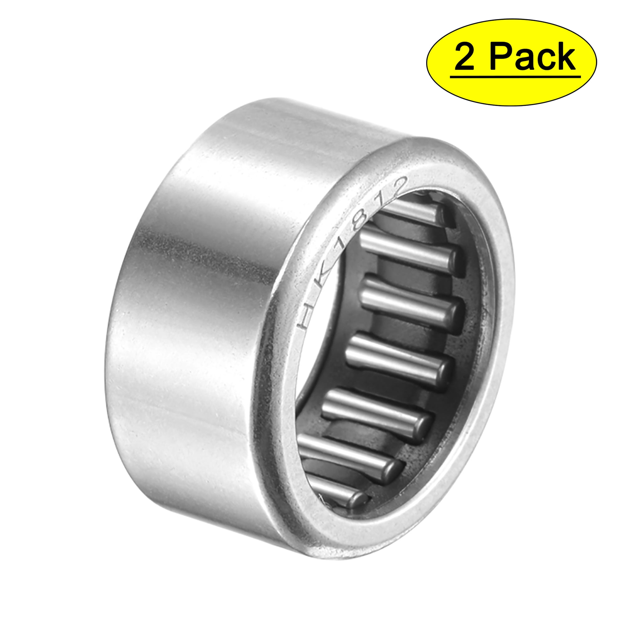 Uxcell Metric Needle Roller Drawn Cup Bearings Stamping Steel Silver Tone 2pcs 0.71''x0.94''x0 ...