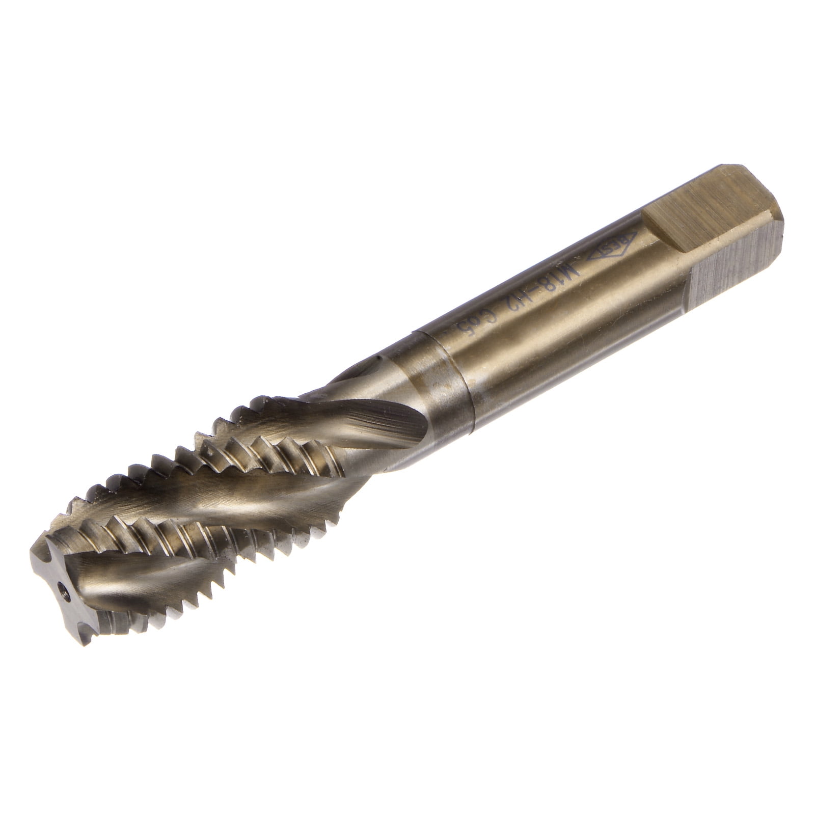 Uxcell Metric Spiral Flute Thread Taps M18 x 2.5 H2 HSS-CO Screw ...