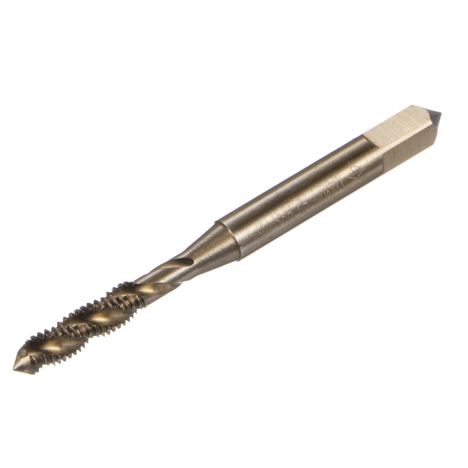 Uxcell Metric Spiral Flute Thread Taps M4 x 0.7 H2 HSS-CO Screw Threading Tap Tapping Tools ...