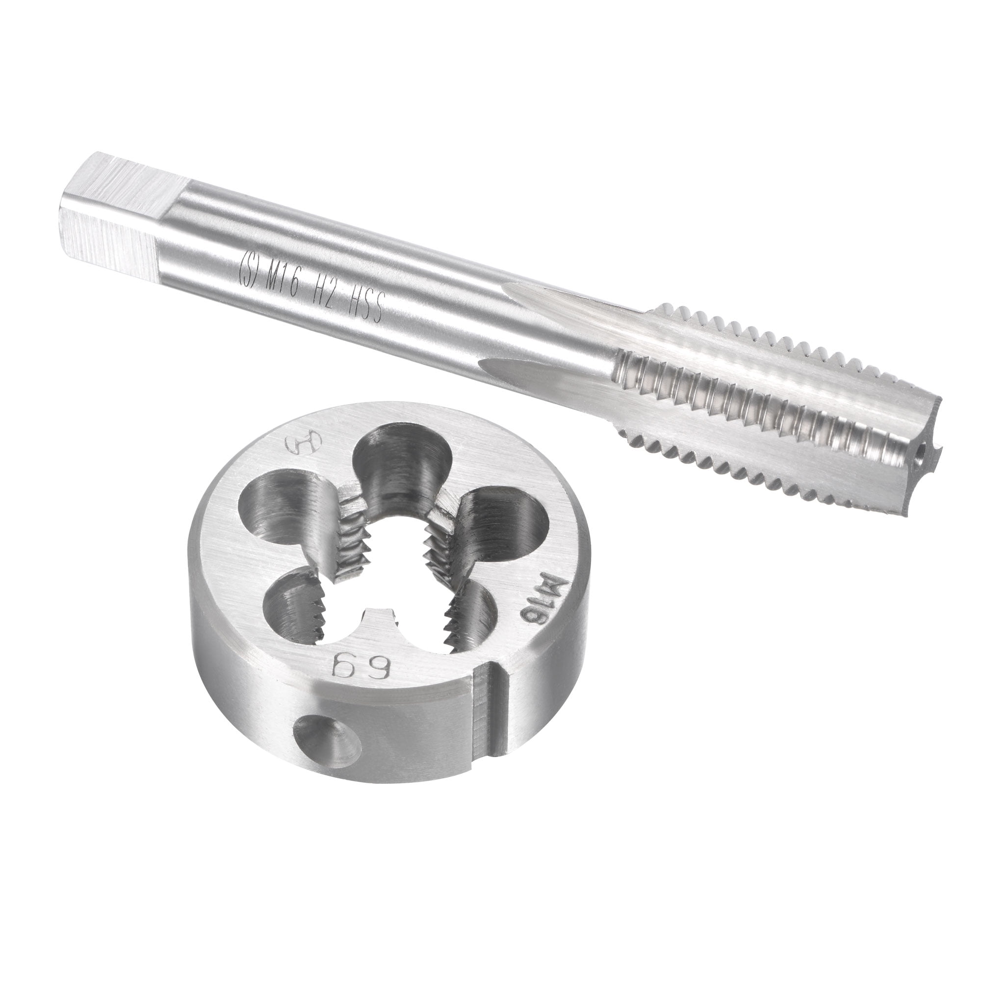 Uxcell Metric Tap and Die Set Machine Thread Tap with Round Die M16 x ...