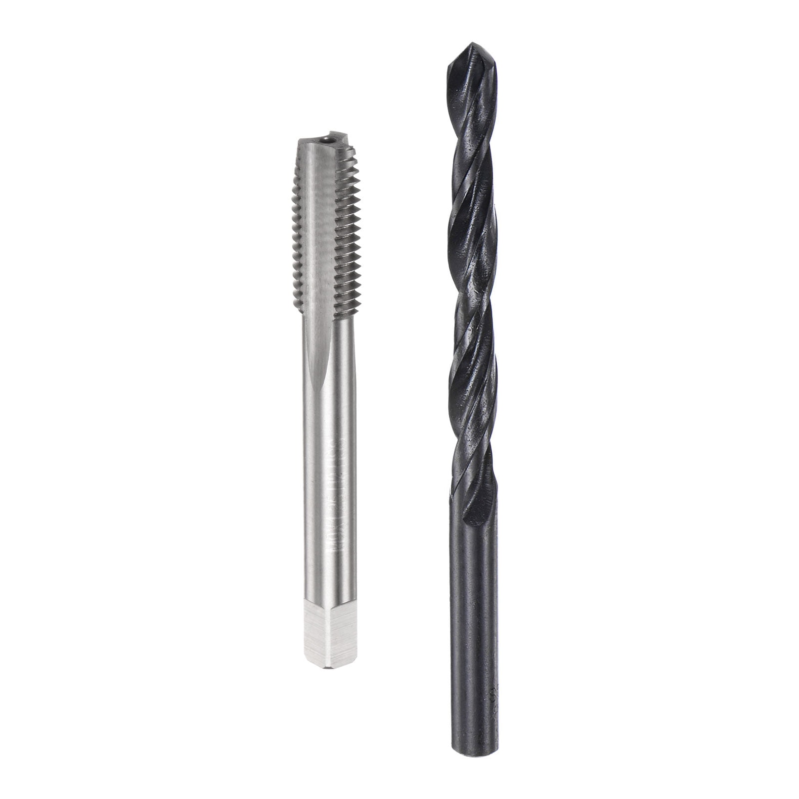 Uxcell Metric Tap and Drill Bit Set M9 x 1.25 Thread Tap & 7.8mm Black ...