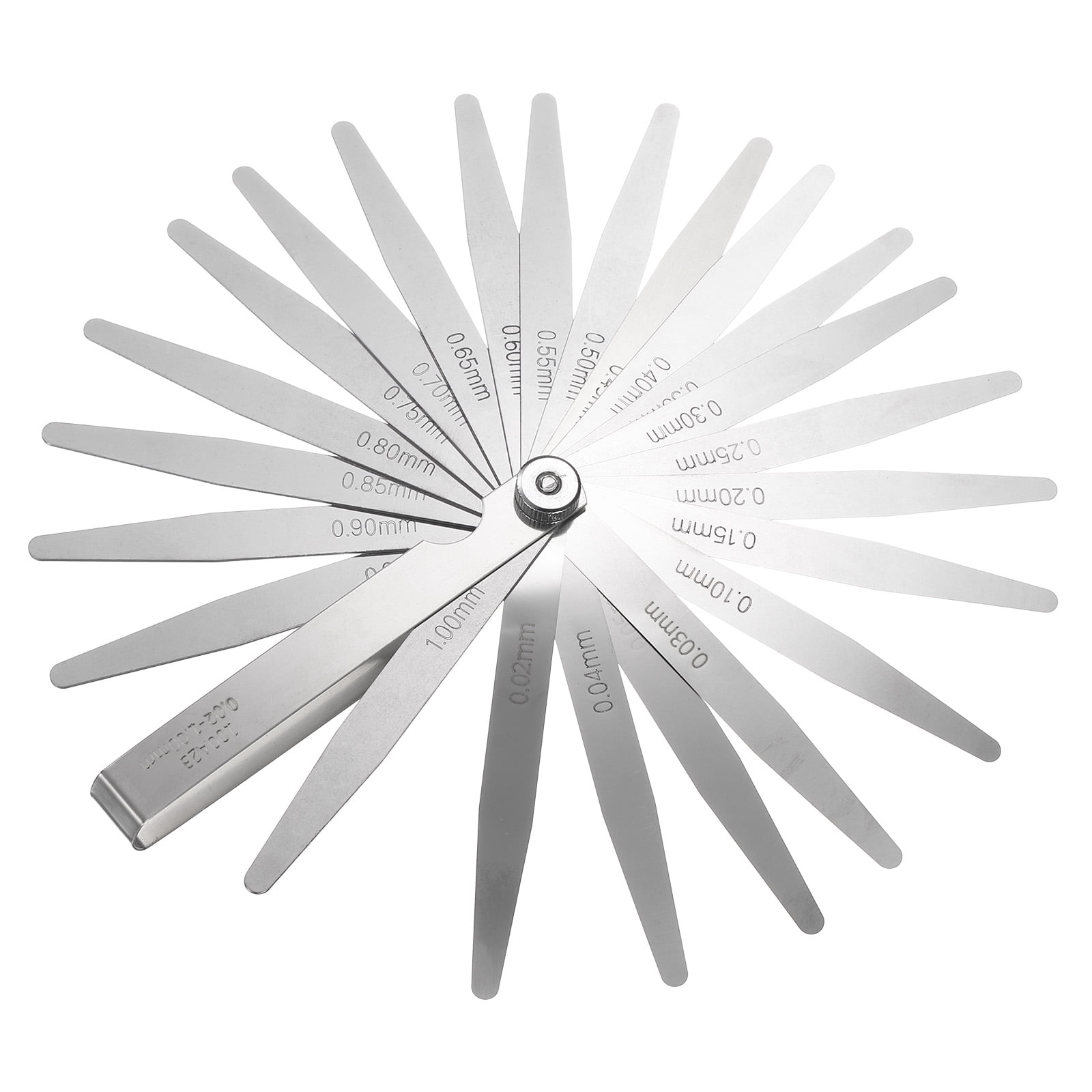 Uxcell Metric Thickness Feeler Gauge 0.02-1.0mm 23 Blades Tapered ...