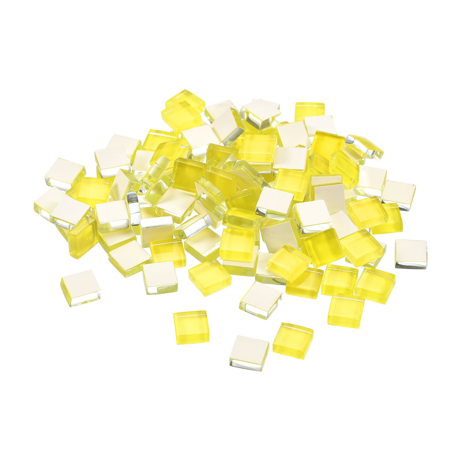 Uxcell Micro Glass Tiny Mini Mosaic Tile Bright Yellow 440 Pack ...