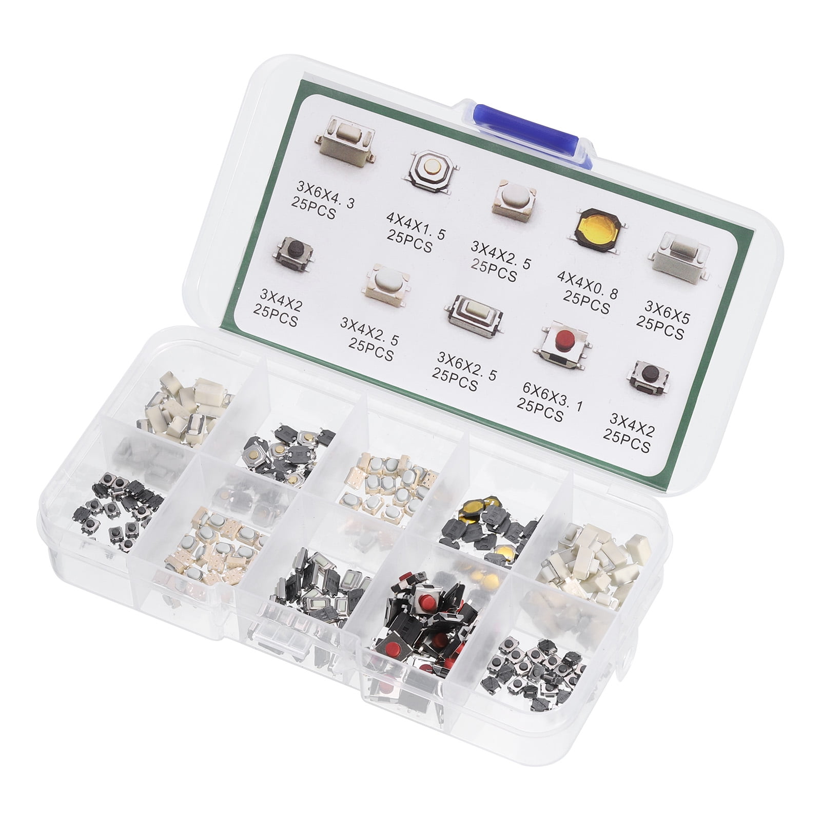 Uxcell Micro Momentary Tact Switch Kit Tactile Push Button Switch 10 ...