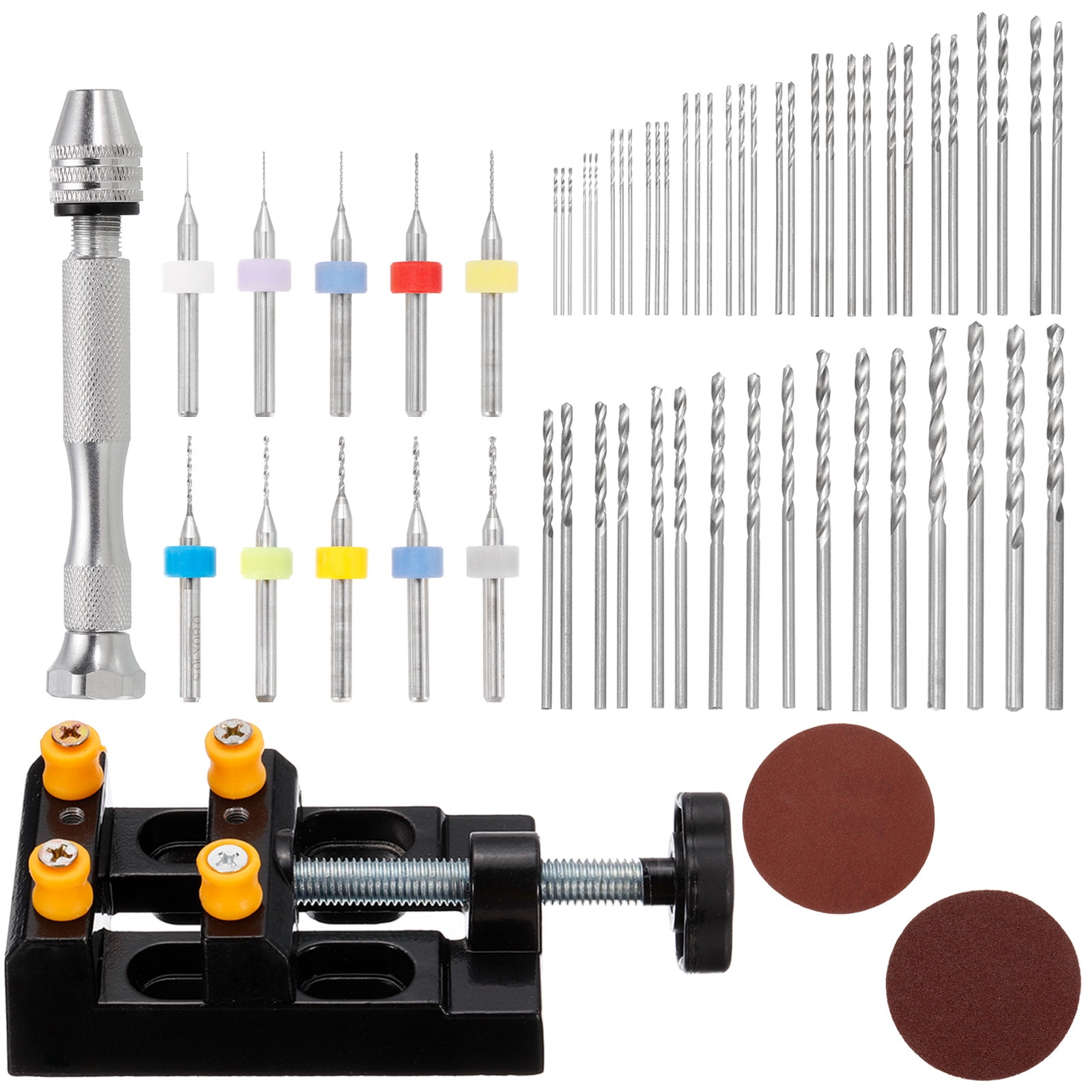 Uxcell Micro PCB Drill Bit Pin Vise Bench Vice Sanding Disc Screw Eye ...