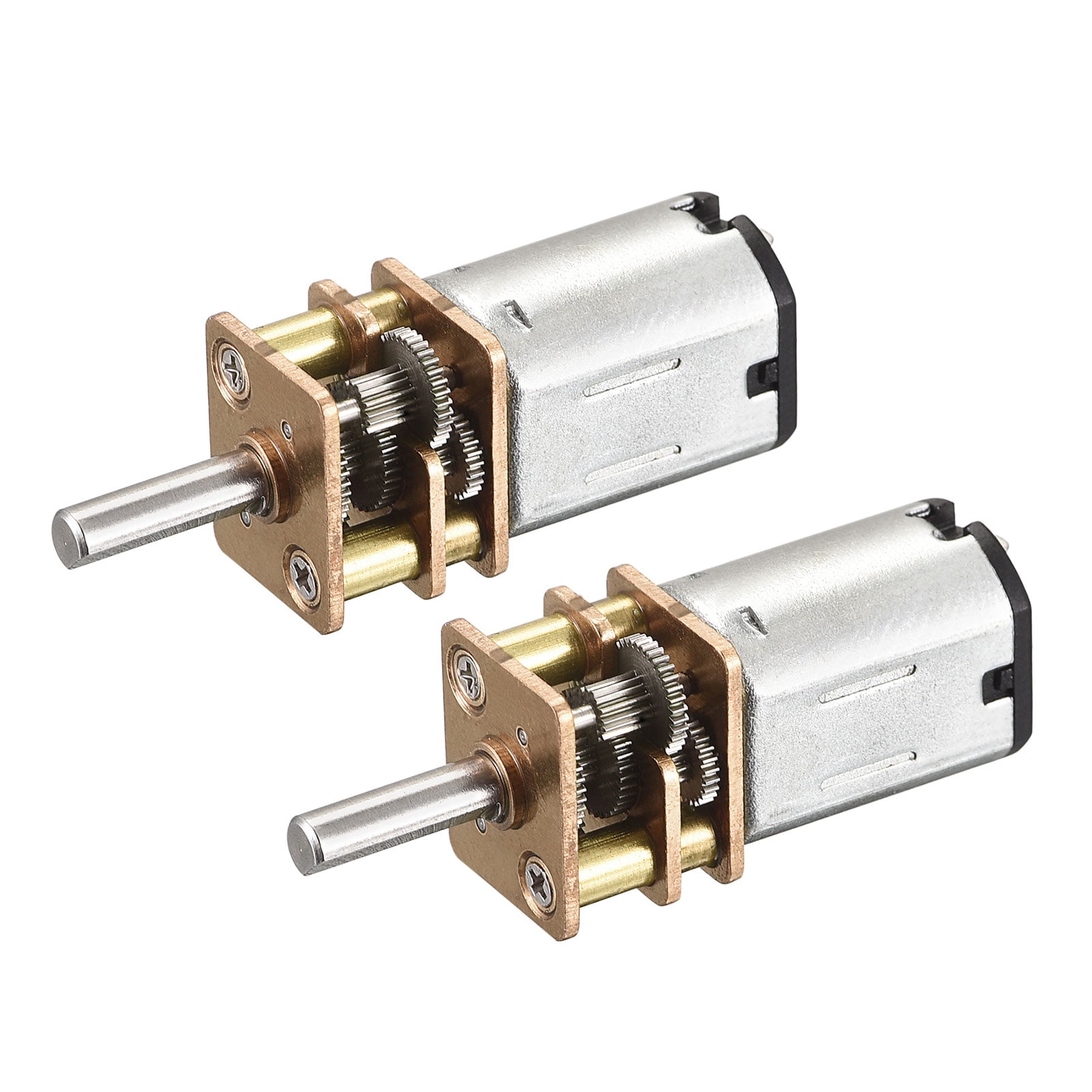 Uxcell Micro Speed Reduction Gear Motor,DC 12V 400RPM with Full Metal ...