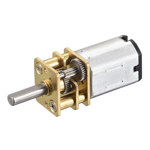 Uxcell Micro Speed Reduction Gear Motor, DC 3V 700RPM with Full Metal ...