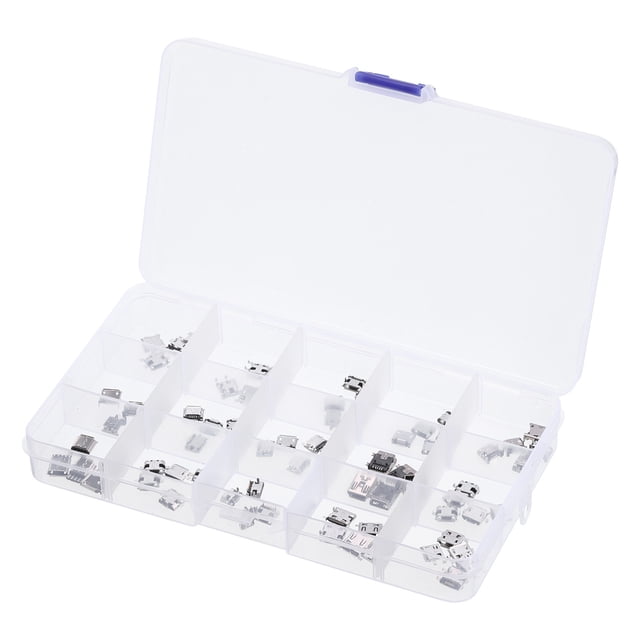 Uxcell Micro USB Sockets Kit Female Plug Connector Port Repair ...