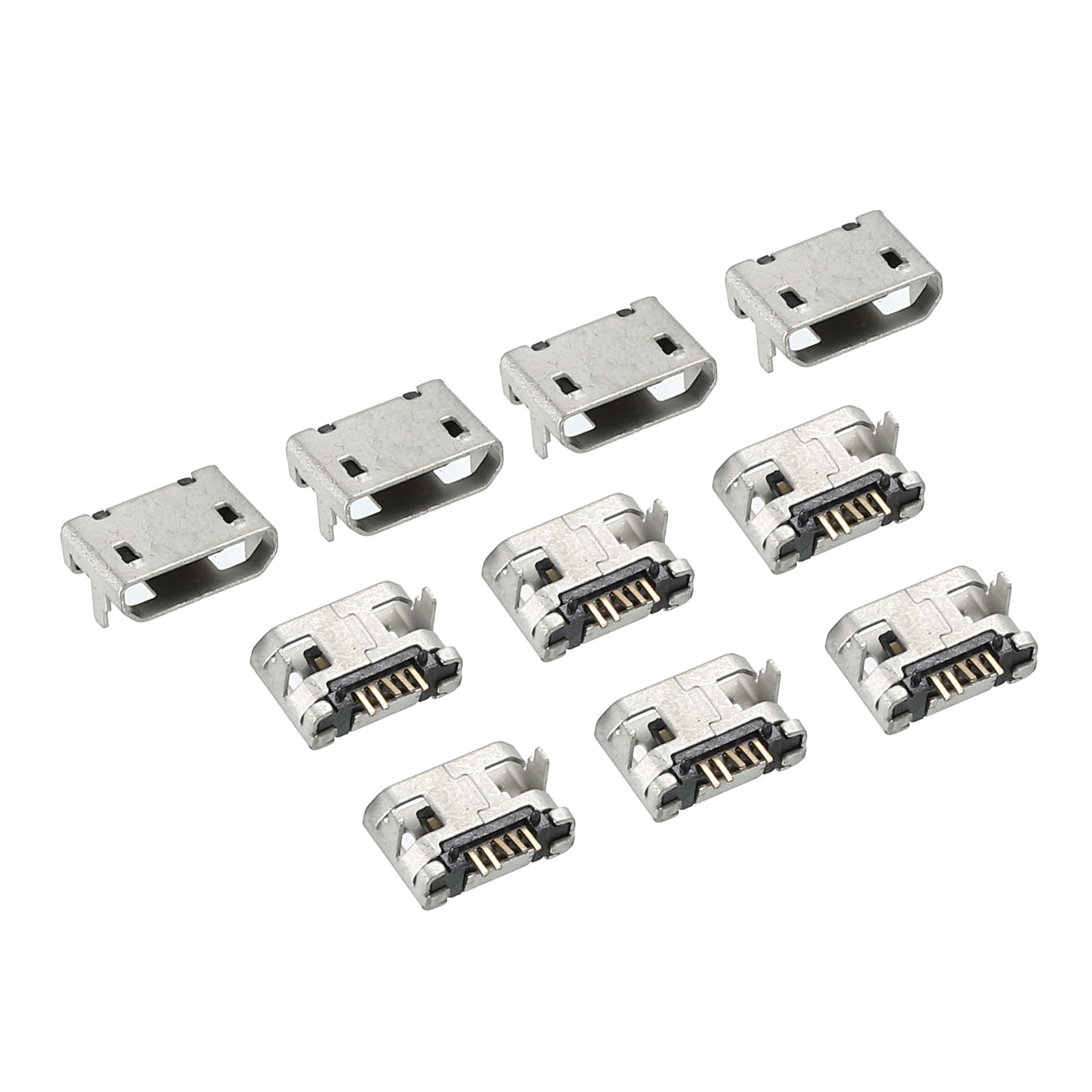 Uxcell Micro USB Type B Connector 5Pins Female Plug Socket 5.8 x7.5 x3 ...