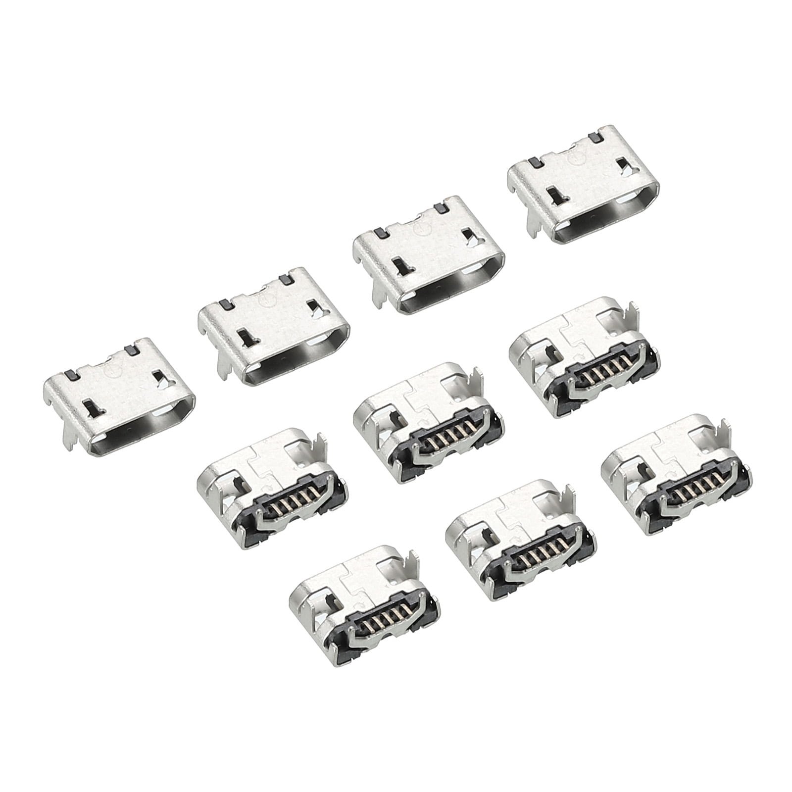 Uxcell Micro USB Type B Connector 5Pins Female Plug Socket 90 Degree 10 ...