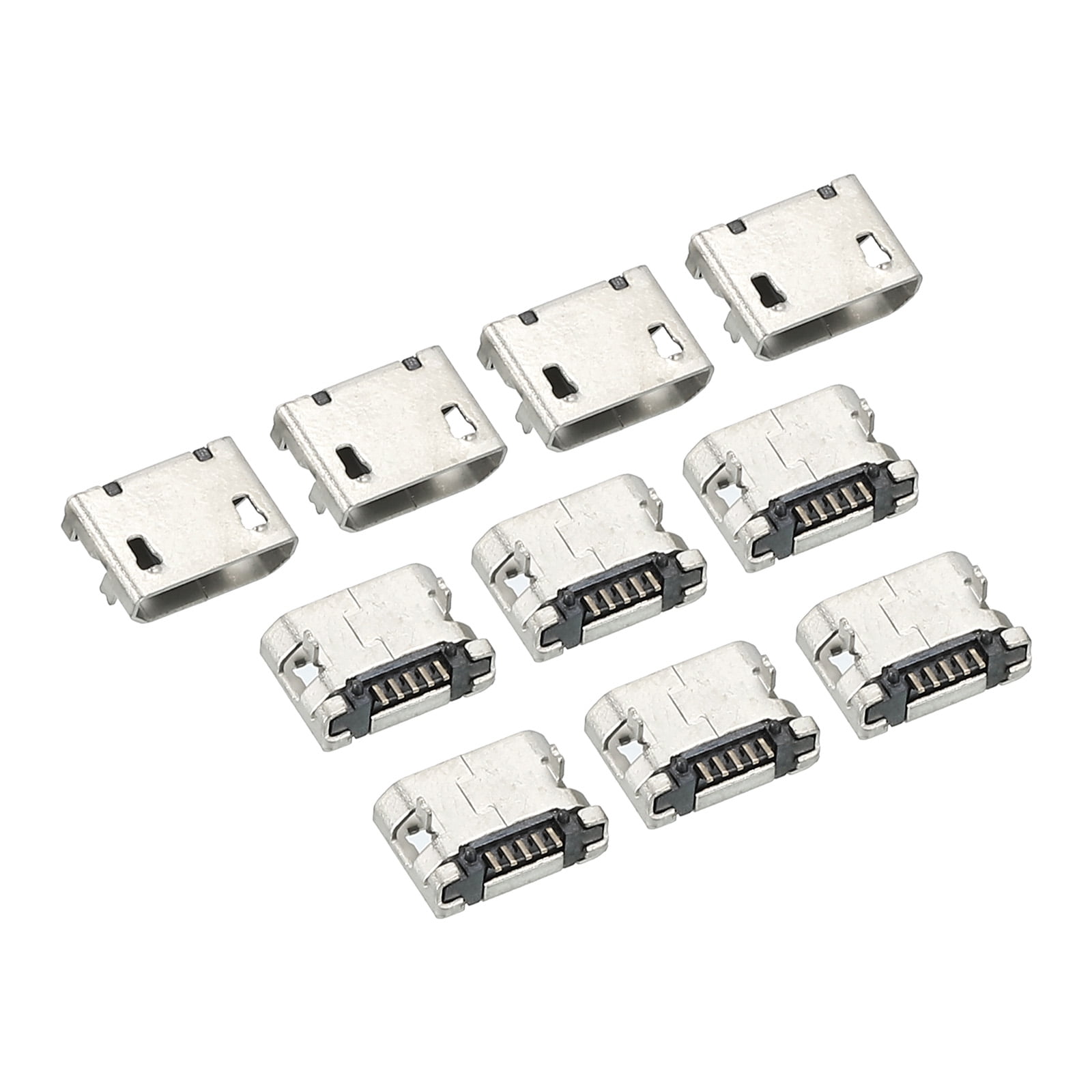 Uxcell Micro USB Type B Connector 5Pins Female Plug Socket 90 Degree 30 ...