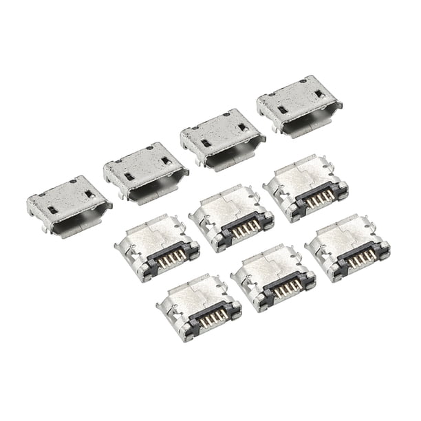 Uxcell Micro USB Type B Connector 5Pins Female Plug Socket 90 Degree ...