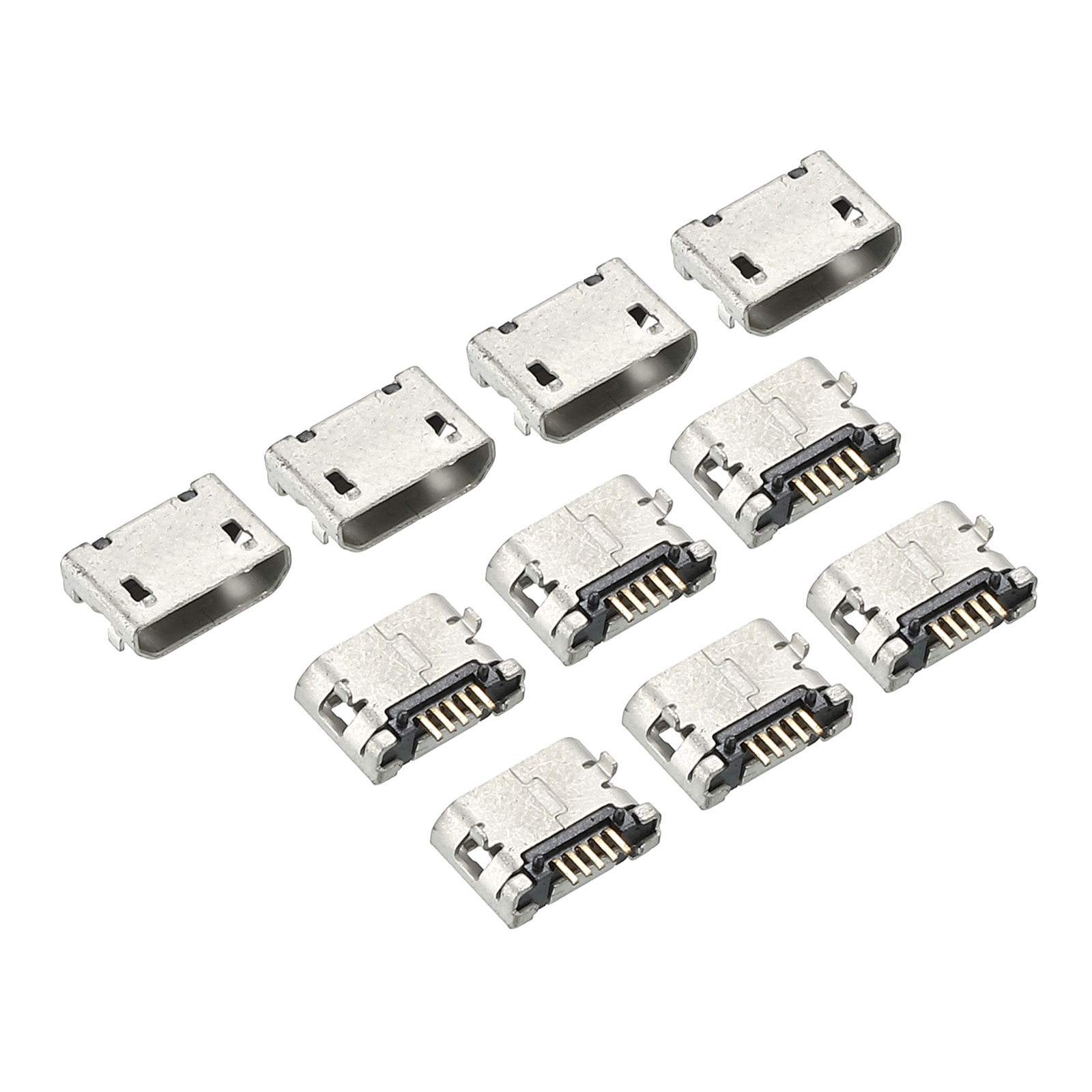 Uxcell Micro USB Type B Connector 5Pins Female Plug Socket 90 Degree ...