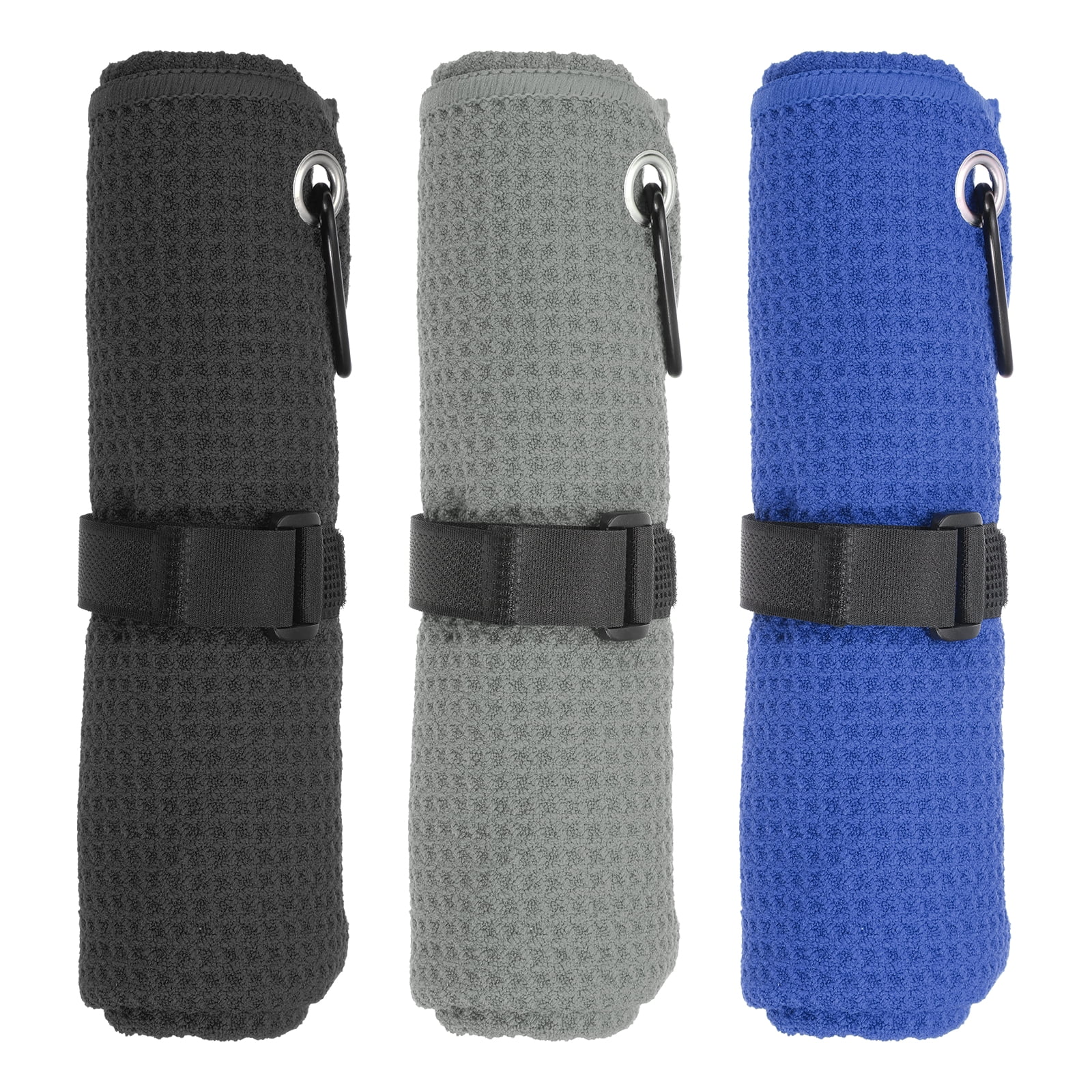 Uxcell Microfiber Golf Towel Tri-Fold Golf Towels Waffle Pattern Towels ...