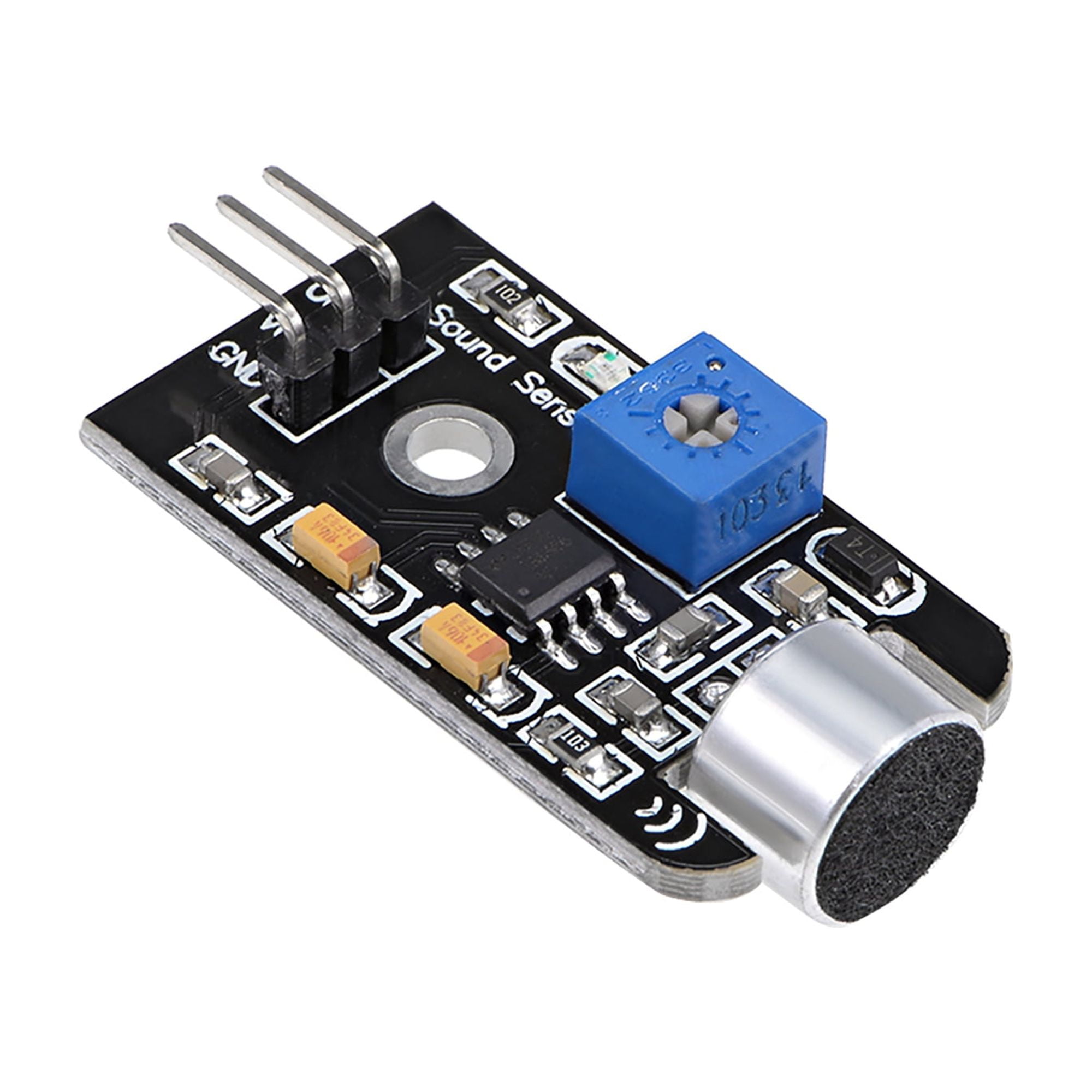 Uxcell Microphone Sound Sensor Voice Detector Module with Analog Out for DIY Projects Black 1pcs ...