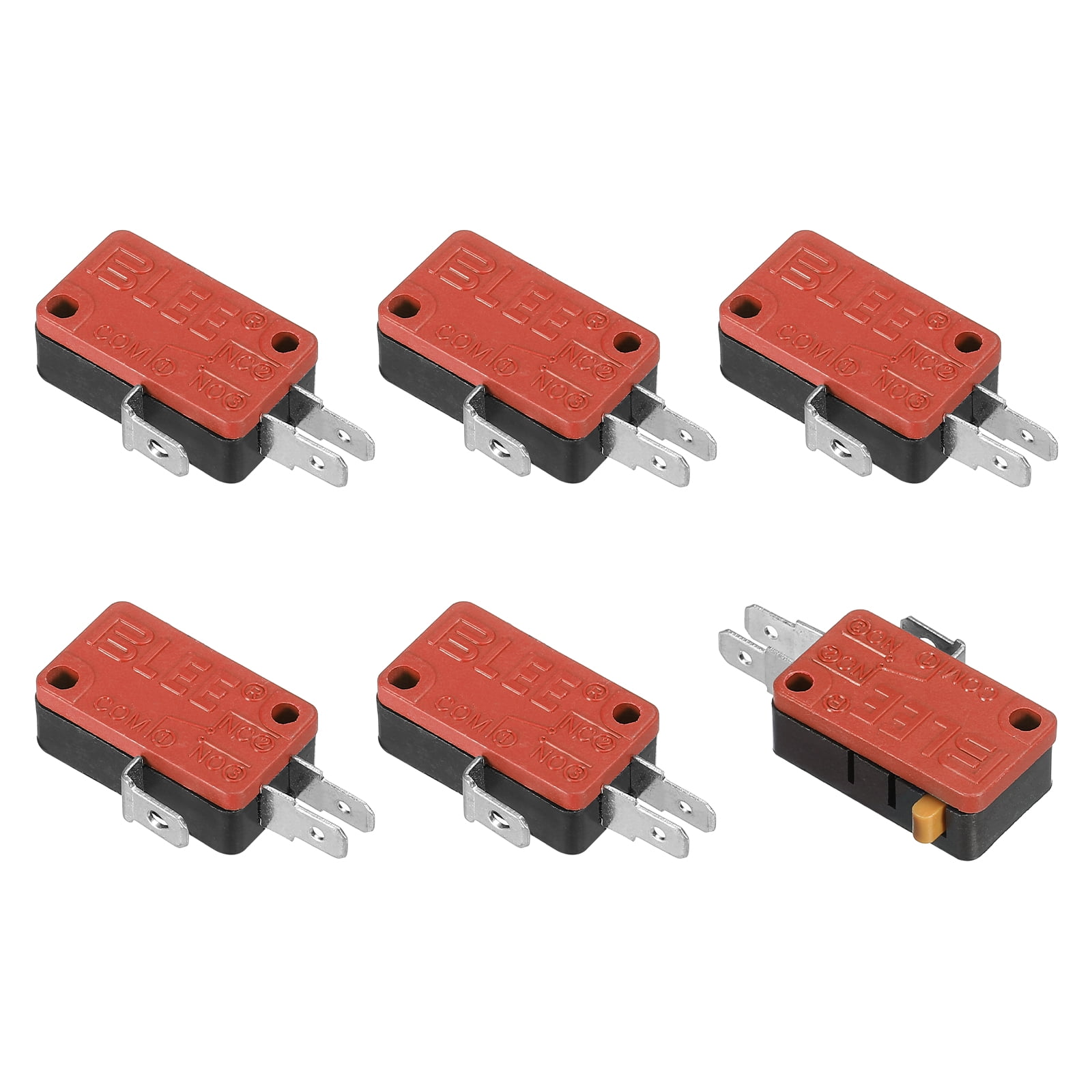 Uxcell Microwave Oven Door Cherry Button SPDT 250V 3A 1NO 1NC Red Micro ...