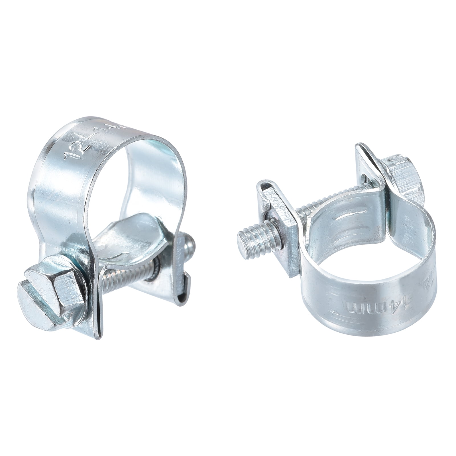 Uxcell Mini 25Pcs Fuel Line Pipe Hose Clamp Clip, 12-14mm Fuel ...