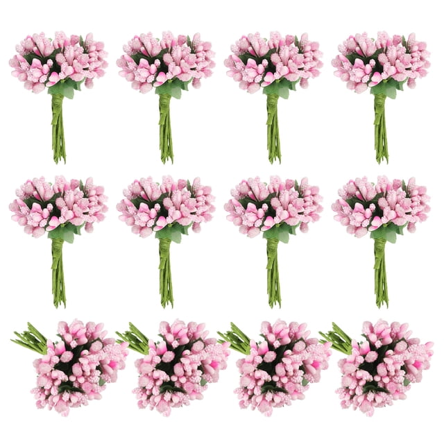 Uxcell Mini Artificial Pip Berry Picks Bunch, Fruit Flower Stamens for ...