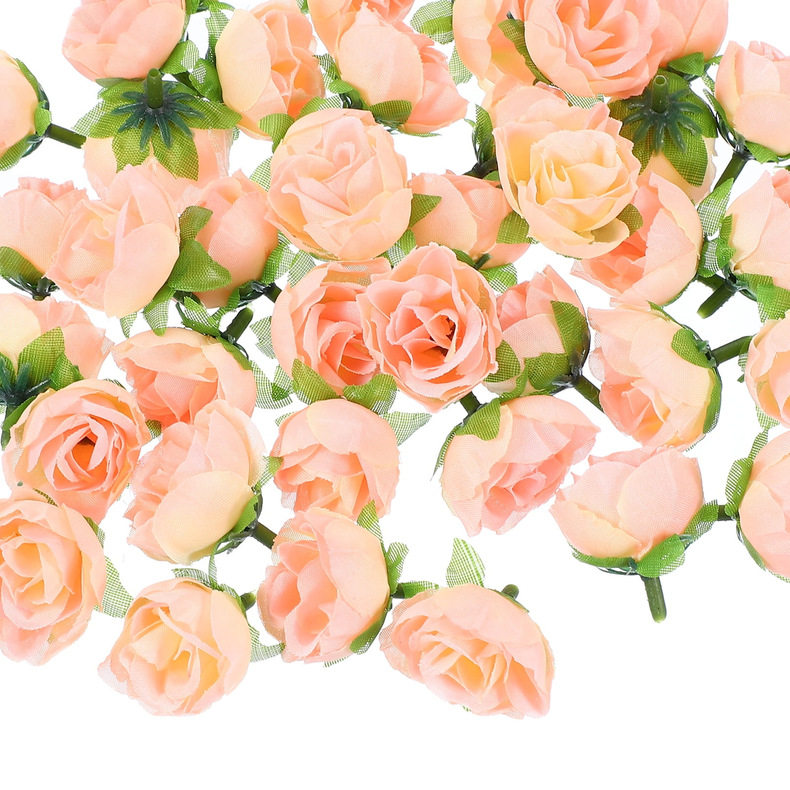 Uxcell Mini Artificial Rose Flower Heads Silk Bouquet for Home and ...