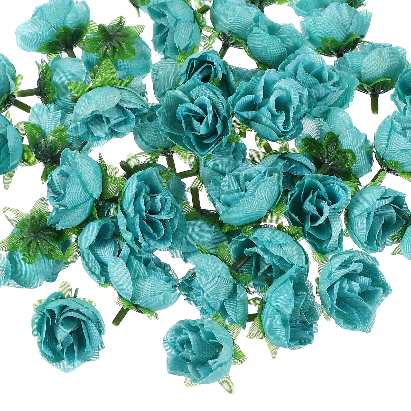 Uxcell Mini Artificial Rose Flower Heads Silk Bouquet for Home and ...