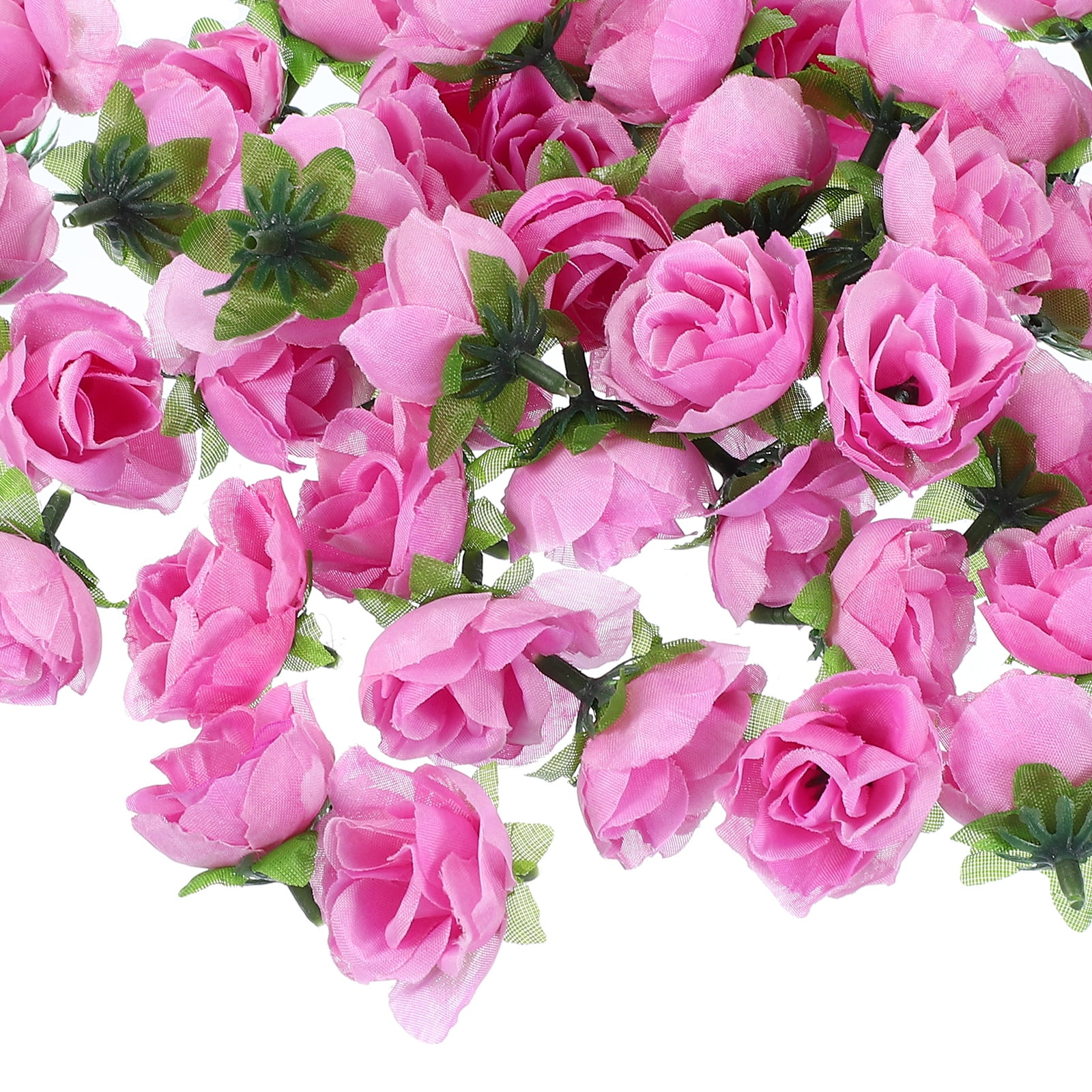 Uxcell Mini Artificial Rose Flower Heads Silk Bouquet for Home and ...