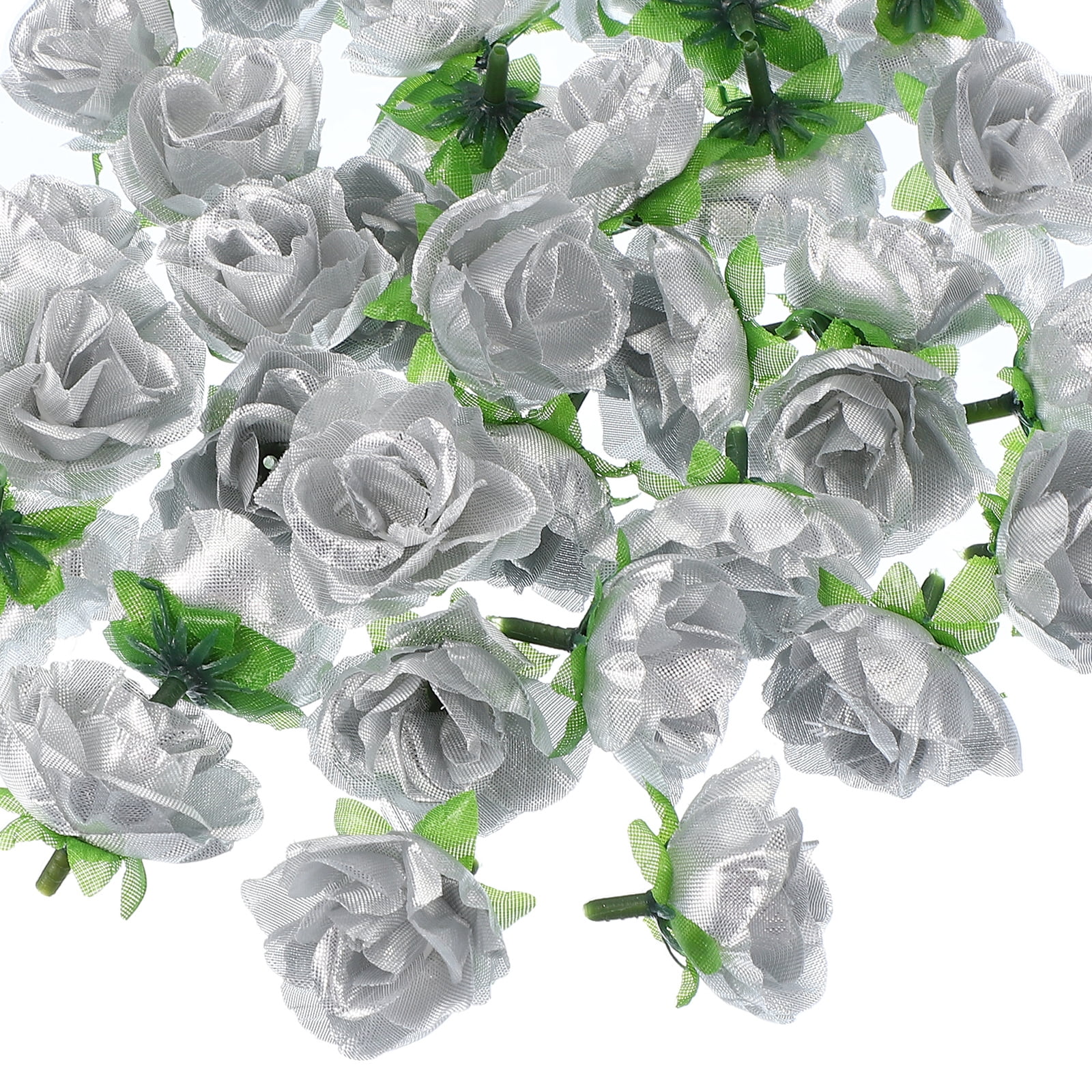 Uxcell Mini Artificial Rose Flower Heads Silk Bouquet for Home and ...