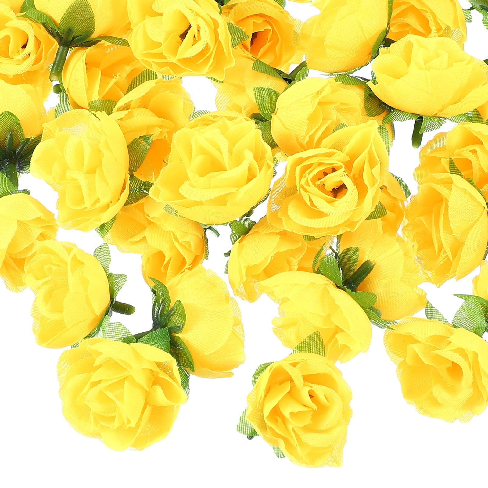 Uxcell Mini Artificial Rose Flower Heads Silk Bouquet for Home and ...
