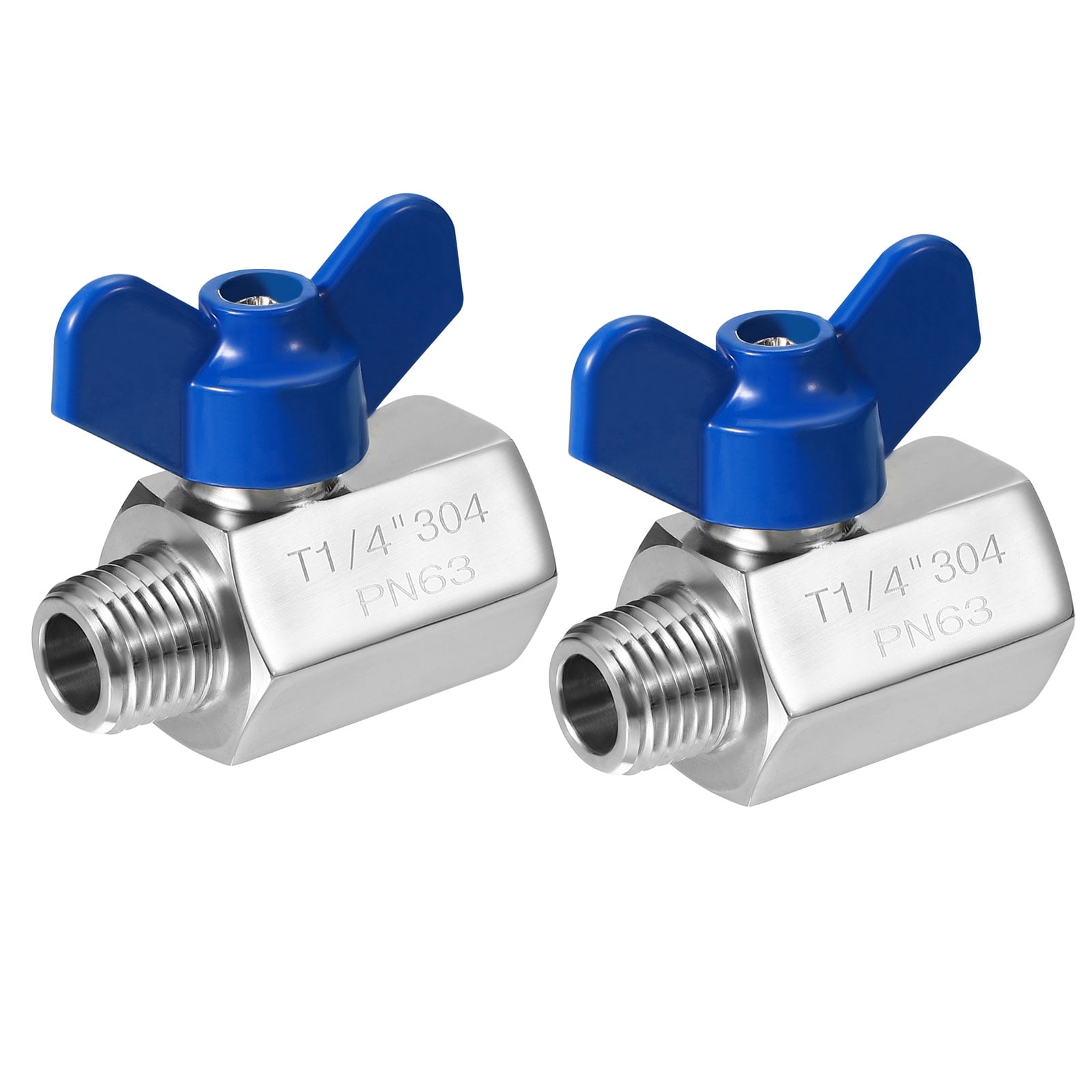 Uxcell Mini Ball Valve Shut-off Valve for Water Oil Gas Plumbing ...