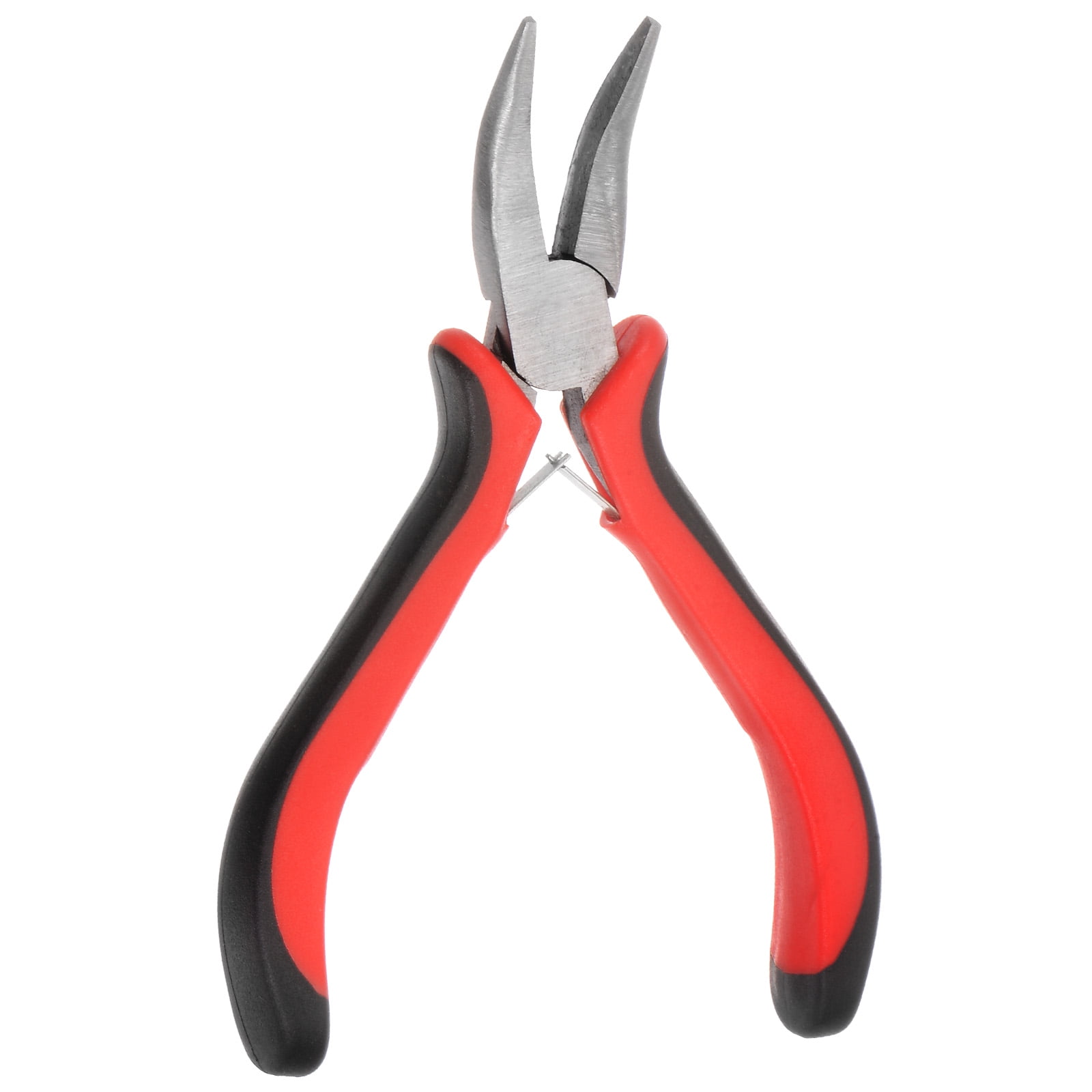 Uxcell Mini Bent Nose Pliers 4.5" Toothless Curved Precision Plier with ...
