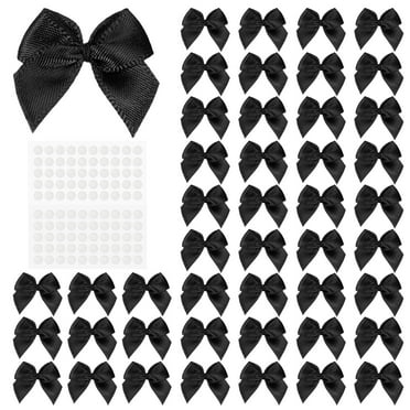 White Wedding Pull Bows with Tulle Tails and Rosebuds - 8" Wide, Set of ...