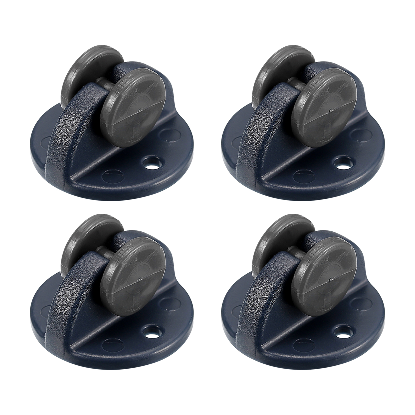 Uxcell Mini Caster Wheels, Plastic Paste Pulley for Trash Can ...