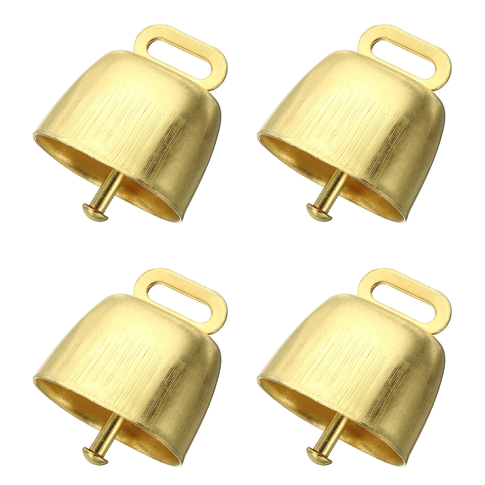 Uxcell Mini Cow Bells for Crafts Christmas, 4 Pcs Shiny Gold Small Cow ...