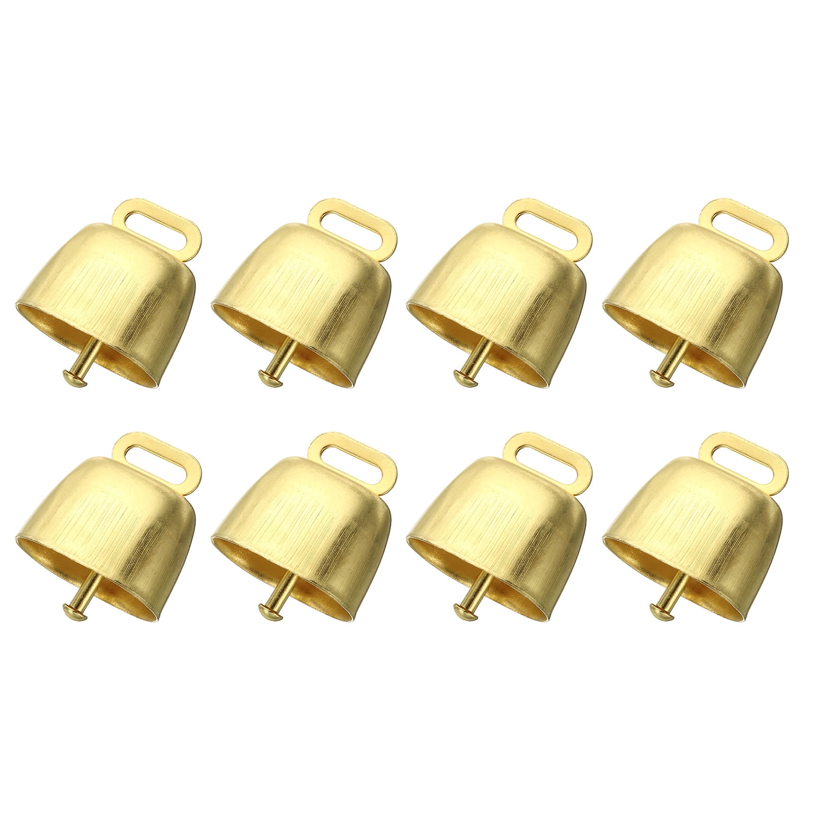 Uxcell Mini Cow Bells for Crafts Christmas, 8 Pcs Shiny Gold Small Cow ...