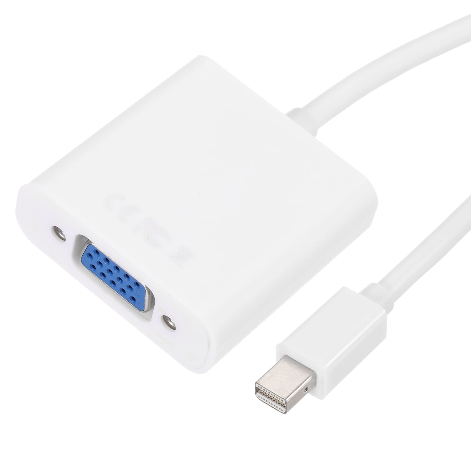 Uxcell Mini DP to VGA Cable, 9 Inch White Mini Display Port to VGA Male ...