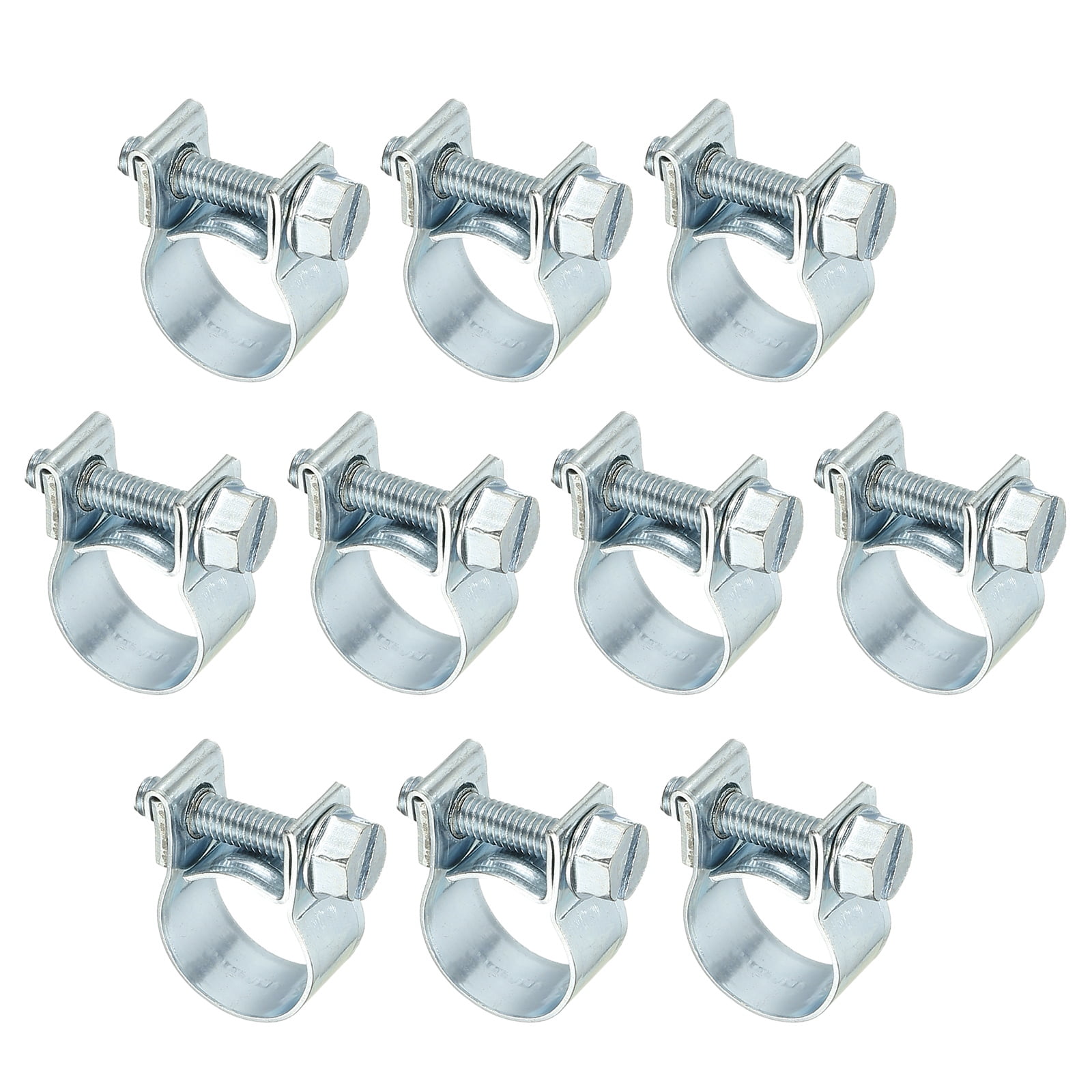 Uxcell Mini Fuel Injection Hose Clamps Stainless Steel Adjustable Clamp ...