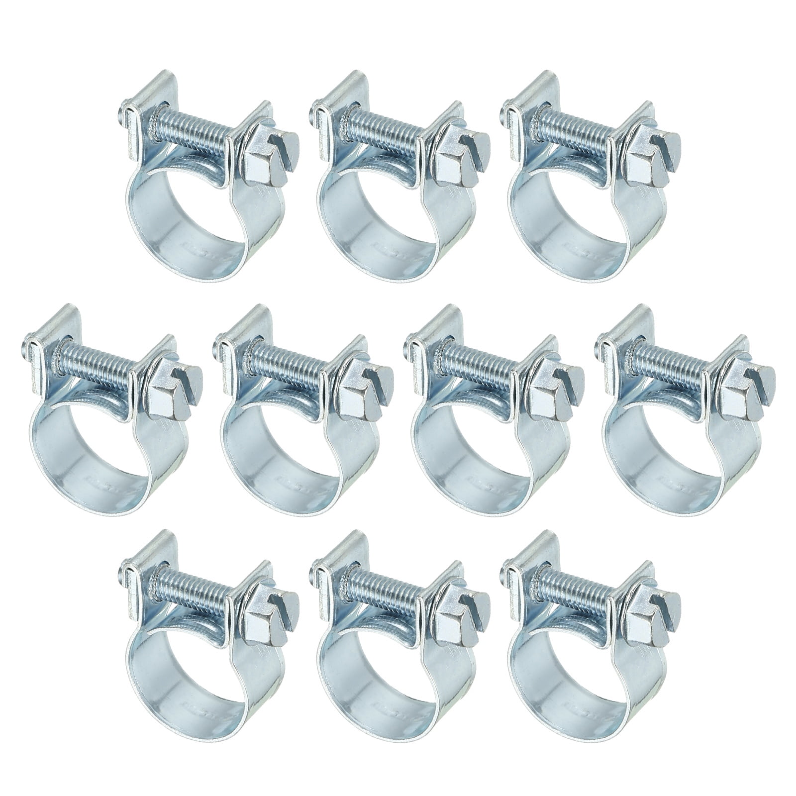 Uxcell Mini Fuel Injection Hose Clamps Stainless Steel Adjustable Clamp ...