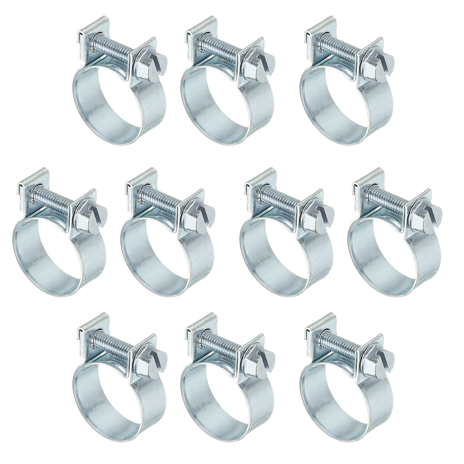 Uxcell Mini Fuel Injection Hose Clamps Stainless Steel Adjustable Clamp ...