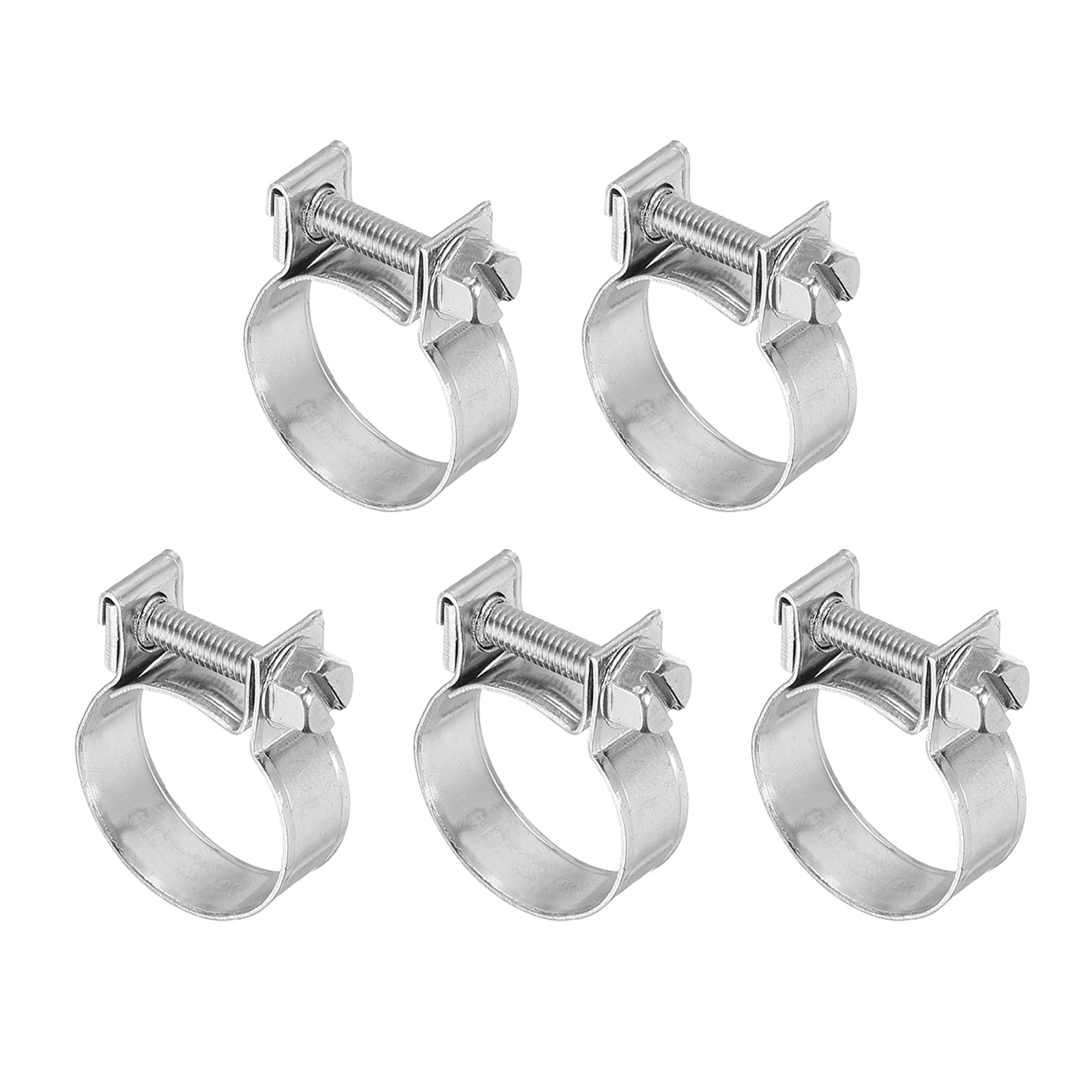 Uxcell Mini Fuel Injection Hose Clamps Stainless Steel Adjustable Clamp ...