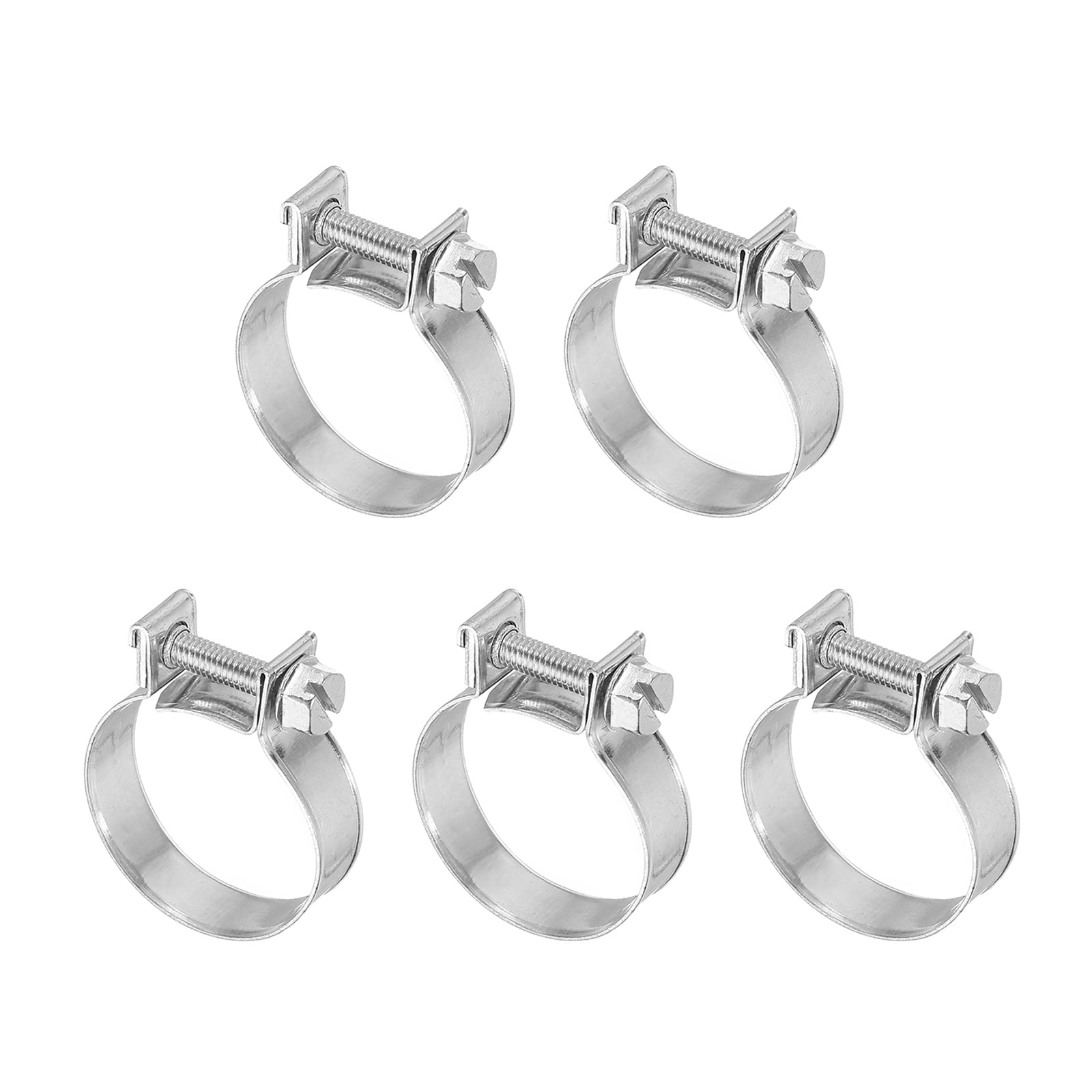 Uxcell Mini Fuel Injection Hose Clamps Stainless Steel Adjustable Clamp ...