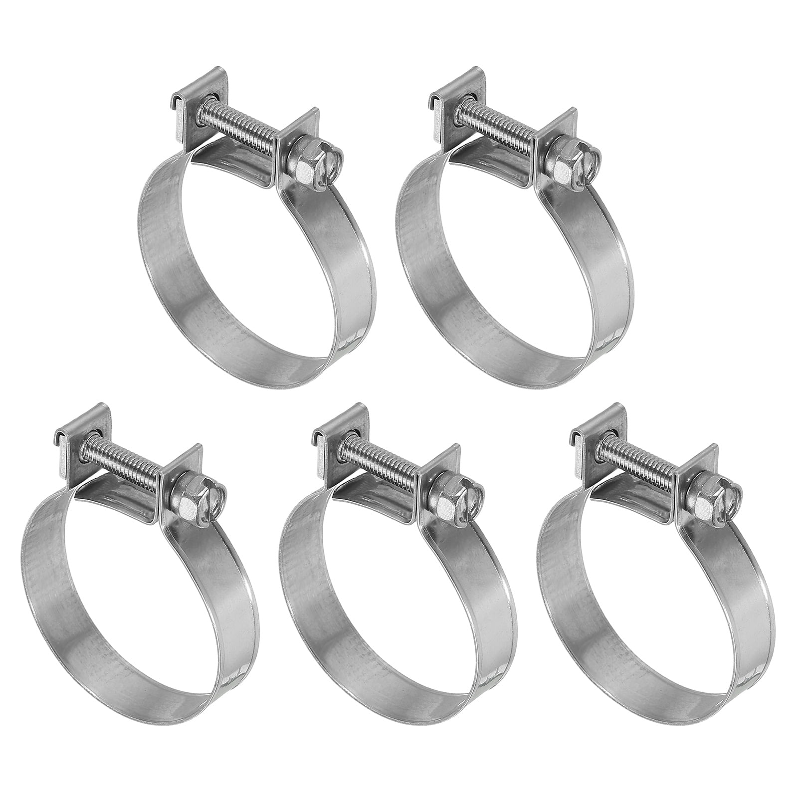 Uxcell Mini Fuel Injection Hose Clamps Stainless Steel Adjustable Clamp ...
