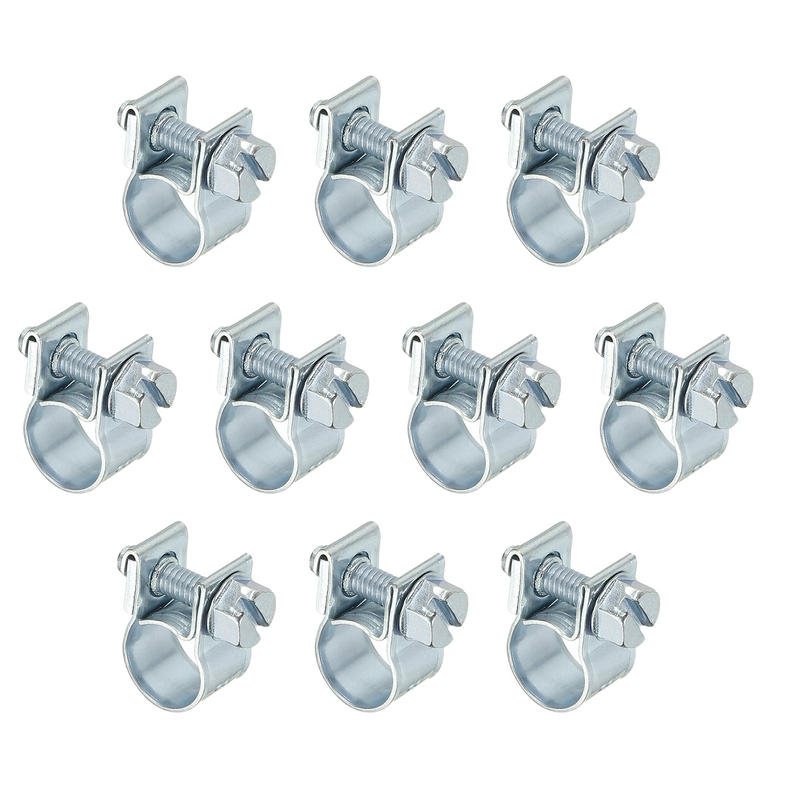 Uxcell Mini Fuel Injection Hose Clamps Stainless Steel Adjustable Clamp ...