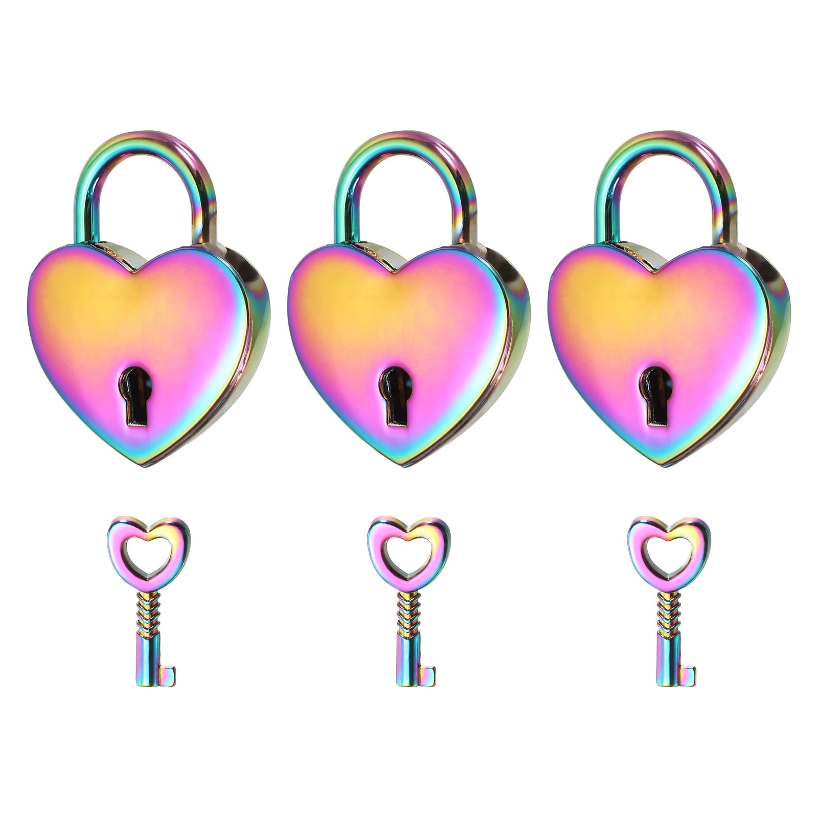 Uxcell Mini Heart Lock with Key, (1.2