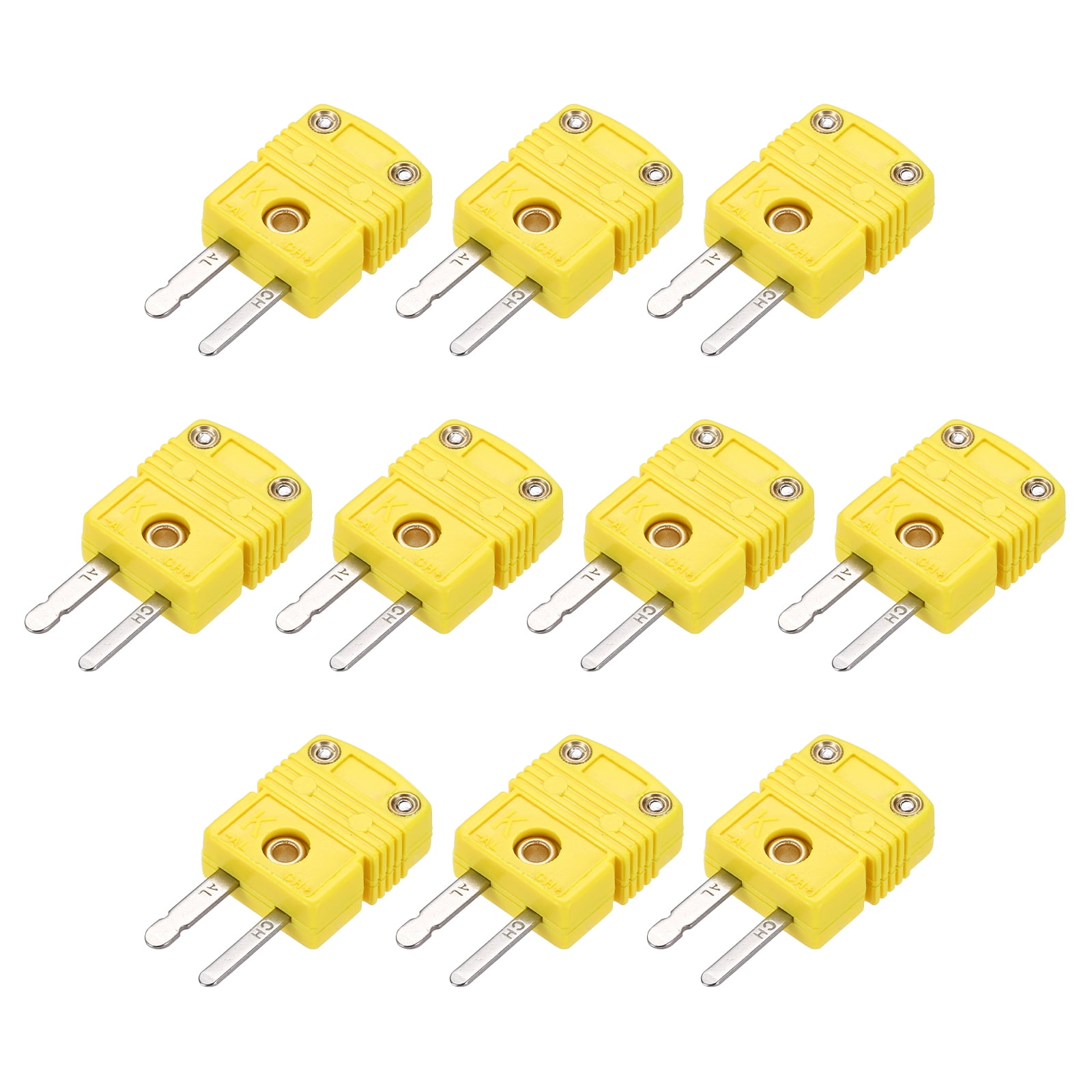 Uxcell Mini K Type Thermocouple Wire Connectors Male Plug Adapter High ...