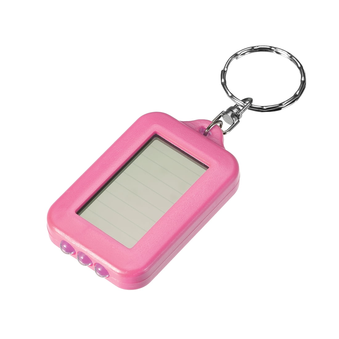 Uxcell Mini LED Keychain Flashlight Torch Solar Energy Power Pink ...