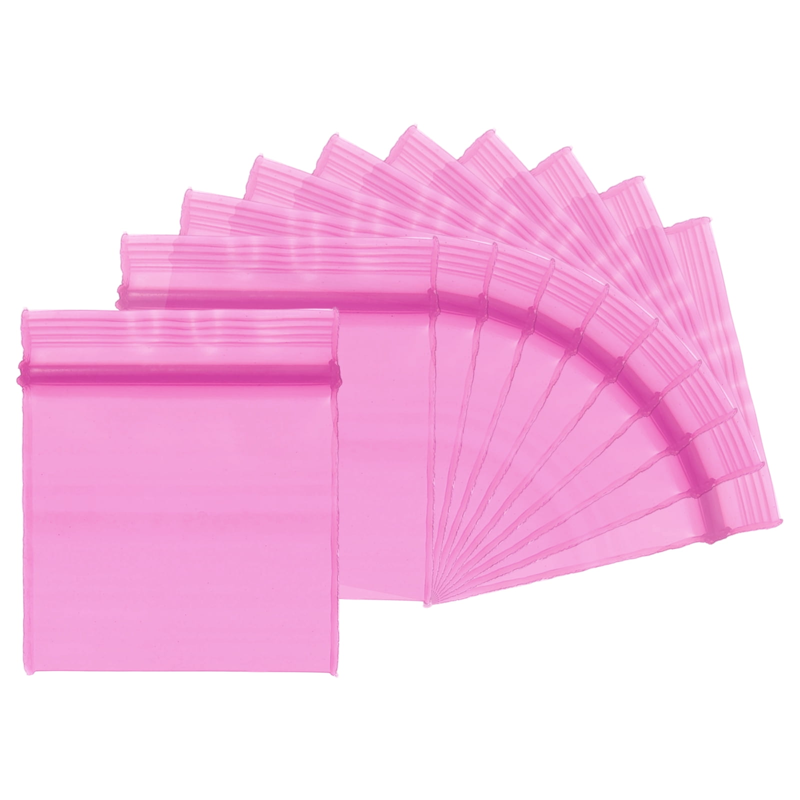 Uxcell Mini Plastic Bags, (1 x 1.2 Inch, Pink) (100 Pcs) 7.9 Mil ...