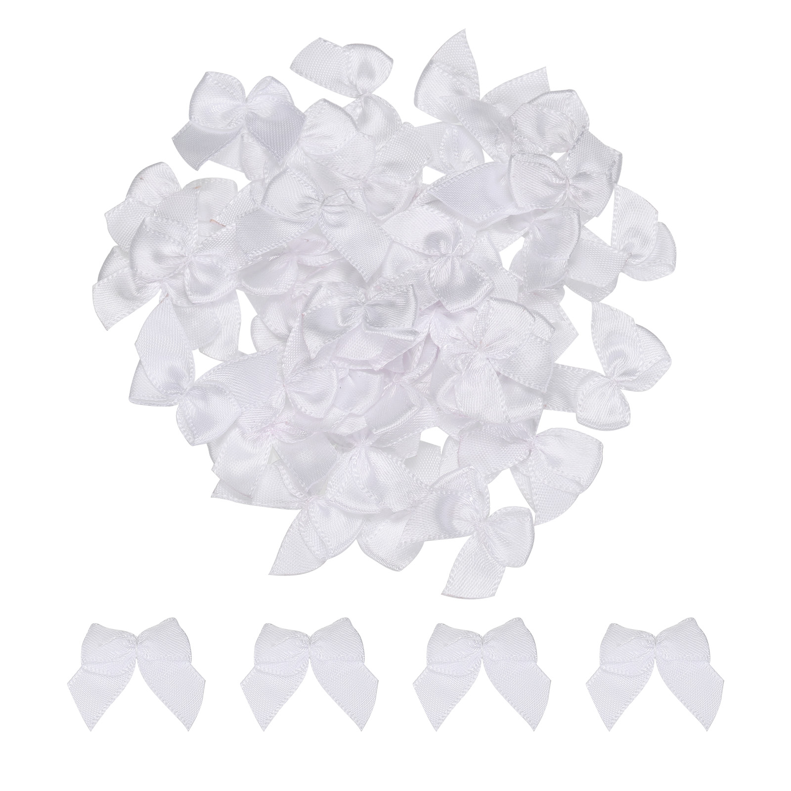 Mini Pink Satin Bows - 1 1/4 in. x 1 1/4in. - 50 Pack - Walmart.com