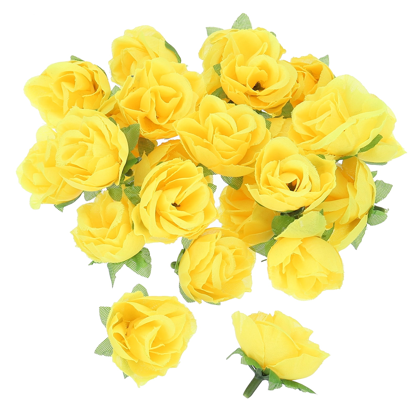 Uxcell Mini Rose Artificial Flowers Bulk 1.2 Inch, Silk Cloth Small ...