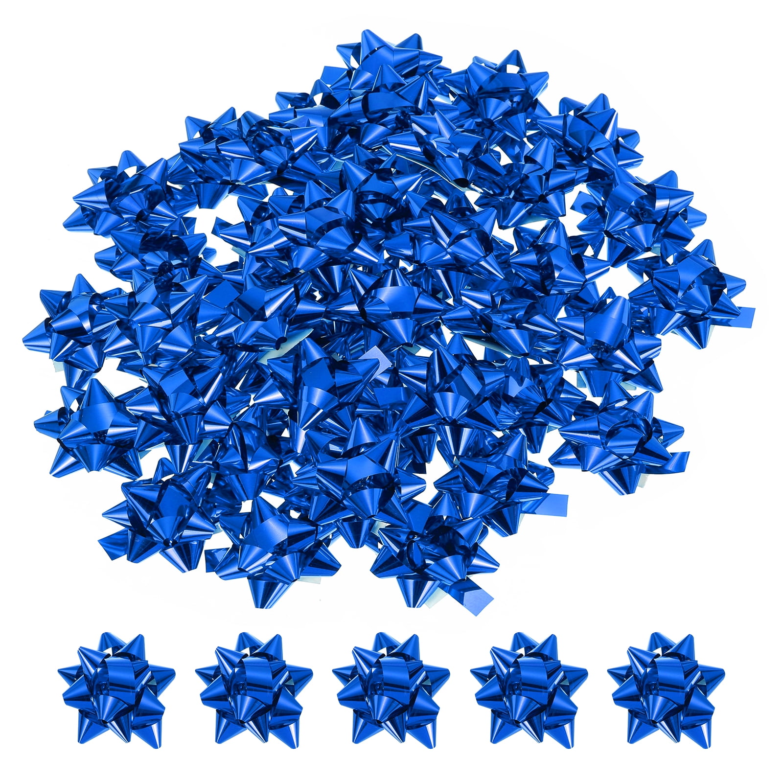 Uxcell 100 pack Small Star Gift Bows, Self-Adhesive Bows for Holiday ...