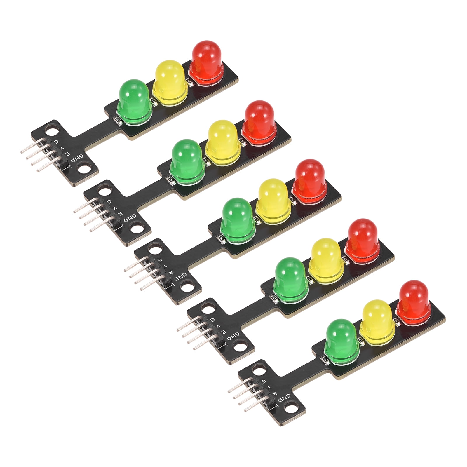Uxcell Mini Traffic Light LED Display Module LED Board Red Yellow Green ...